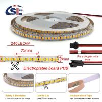 China 3 DC12V SMD2835 Electroplate PCB 240Ds 8mm Ra 80 2700K LED Light Strip for Residential for sale