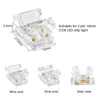 China Waterproof IP20 COB LED Strip Connectors for 8mm 10mm Strip to Strip Plastic L-Shaped for sale