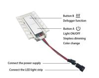 China Double Key Dimmer Defogger Touch Switch Sensor For Lighted Bathroom Mirror 12v 5A 60W Three Colors LED Smart for sale