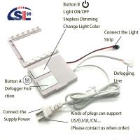 China 24W Smart LED Dual Touch Dimming Sensor With Built-In Power Supply for Single/Three Color Control and Defogging for sale