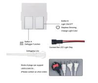 China 24W Smart LED Dual Touch Dimming Sensor With Built-In Power Supply for Single/Three Color Control and Defogging for sale