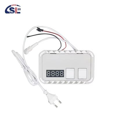 China 60W Mini Smart Mirror Touch LED Light Switch with Defogger DC12V Time and Temperature Display for sale