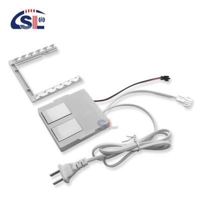 China 110V 240VAC Double keys Bathroom Led lighting Single/Three color On/Off Dimmer Touch Sensor Switch for sale