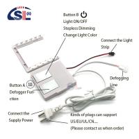 China 110V 240VAC Double keys Bathroom Led lighting Single/Three color On/Off Dimmer Touch Sensor Switch for sale