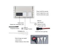 China Single/Three Color LED Touch Sensor Control with Time and Temperature Display 12W/24W/36W for sale