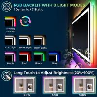 China Touch Sensor 103g DC 12V 5A 60W Defogger Pad Mirror RGB Led Stepless Dimming Three Button Control Switch for sale