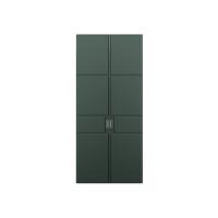 China Modern Premium Shaker Style Wardrobe Doors Deep Green PVC Surface for sale