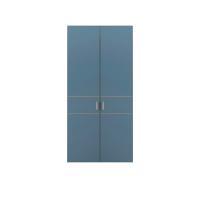 China Blue Grey Bedroom Wardrobe Door Laminate Design Particleboard ENF Compliance for sale