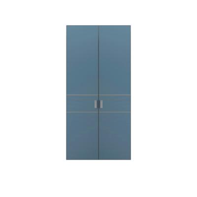 China Blue Grey Bedroom Wardrobe Door Laminate Design Particleboard ENF Compliance for sale