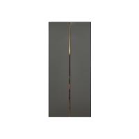 China Dark Grey Flat Panel Wardrobe Door With ENF Particleboard Core Matte PVC Wrapped for sale