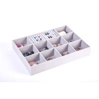 China High Quality MDF Velvet Wardrobe Jewelry Tray Inserts | Modular Drawer Organizer with Ring Slots for sale