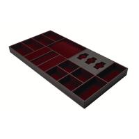 China E0 MDF Velvet Lined Jewelry Trays For Drawers Multi Compartment for sale