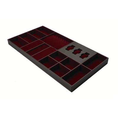 China E0 MDF Velvet Lined Jewelry Trays For Drawers Multi Compartment for sale