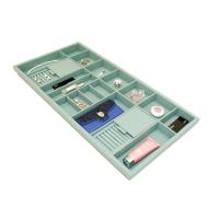 China Durable Jewelry Organizer Tray Handcrafted MDF PVC Leather Material 831x412x54mm for sale