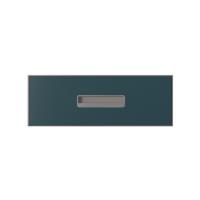 China ENF Certified Teal PVC Drawer Front Panel With Recessed Handle Eco Friendly MDF Core​ for sale