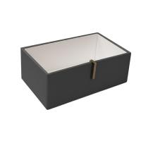 China Luxury Faux Leather Storage Drawer For Closets / Home Stylish Durable MDF YG-H027A for sale