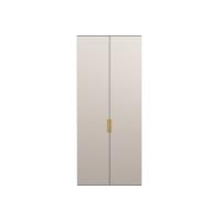 China Modern Minimalist Flat Panel Closet Doors With Aluminum Edge & Handles for sale