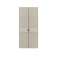 China Customized Modern Wardrobe Doors Aluminum Framed PVC Laminate Closet Doors for sale
