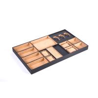China PU Leather Lined Jewelry Organizer Tray 16 Compartment 700x413x55mm for sale