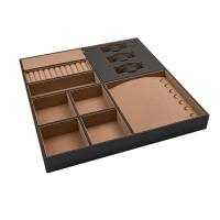 China Mjmhd YG-H021 Modular In-Drawer Jewelry Organizer for Wardrobe - E0 MDF, PVC Leather, Handcrafted, 500x413x55mm for sale