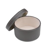 China DG-H005 Handmade Decorative Storage Box, PVC-Covered Cylinder with Velvet Lining for Stylish Home Organization for sale
