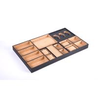 China Modular Jewelry Drawer Organizer Tray for Wardrobe and Closet - E0 MDF Construction with PU Leather and Velvet Lining, 16 Compartments Design, Handmade for Custom Storage Solutions, Model 23.05.00108 for sale