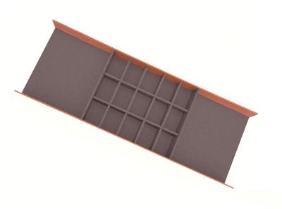 China MJmhd YG-FGJ07 Customizable Jewelry Drawer Organizer Tray, Aluminum PVC Leather Wardrobe & Closet Storage Box Insert, DIY Modular Design for Earrings Rings, 460x155x50mm for sale