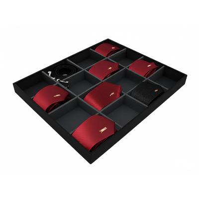 China MJMHD YG-T002 Customizable Jewelry Drawer Organizer Tray, 525x402x55mm Modular Wardrobe Storage Box with 16 Compartments, Handmade MDF Frame & Velvet Lining for Ring, Necklace, Watch for sale