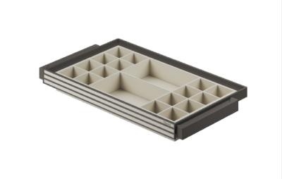 China USB-3 Drawer Basket | MDF & PVC Frame Underwear Organizer with 18 Compartments, Built-in Drawer Storage for Wardrobe, 764x485x100mm (MJmhd) for sale
