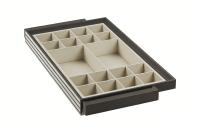 China Pull-out Drawer Organizer, Storage Basket, MDF Frame Lingerie Tray for Wardrobe, 864x485x100mm, USB-4 Model, 2 Bra + 16 Underwear Dividers for sale