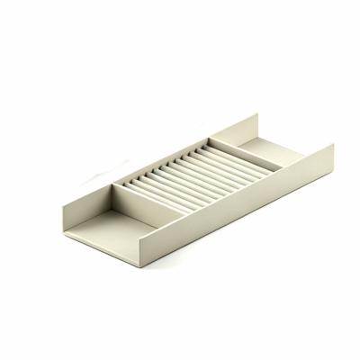 China JSB-4 Modular Jewelry Drawer Organizer Tray, DIY Closet Storage Insert with Aluminum Frame & PVC Leather for Rings & Accessories for sale