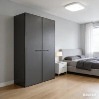 China Double Swing Laminate Wardrobe Doors Residential Commercial Wardrobes Double Opening Style Elegant Durable Construction for sale
