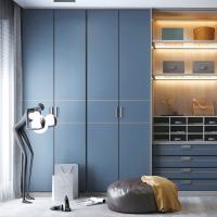 China Sliding Or Hinged Laminate Wardrobe Door Panels With Aluminum Frame Delivering Performance And Modern Style For Closet Doors for sale