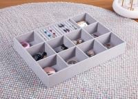 China Black Jewelry Organizer Tray Made of Durable MDF Material OEM ODM Supported Custom Service for Jewelry Storage and Display for sale