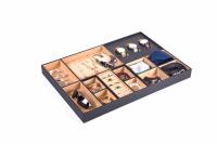 China Typical Lead Time 30 to 40 Days Jewelry Organizer Tray MDF Primary Materials Dark External Color Designed for Jewelry Organization for sale
