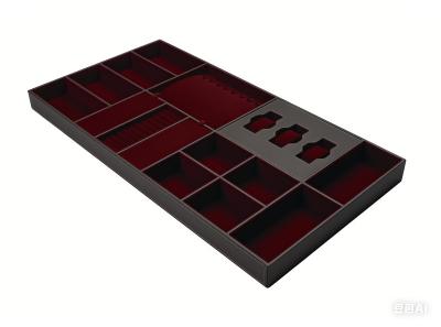 China Velvet Jewelry Compartment Tray Ideal for Watches Accessories Storage Enhancing Retail Display and Storage Organization for sale
