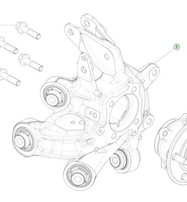 China Tesla Model S 2016-2021 Left Rear Suspension Knuckle 1042506-00-B for sale