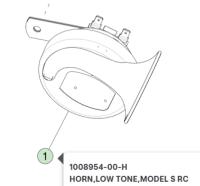 China HORN,LOW TONE,MODEL S RC  FOR TESLA MODEL S (2012-2021) 1008954-00-H for sale