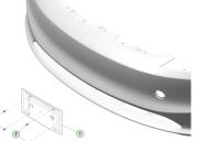 China CN Spec Front License Plate Bracket for 2023+ Tesla Model 3 with 150*17*5 Size and 0.52KG Weight for sale