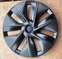 China 19-inch 7-clip Carbon Black Hub Cap for 2023 Tesla Model Y - Precision Fit Wheel Cover for sale