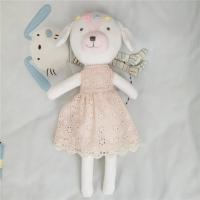 China 43cm Soft Doll Plush Toy Baby Girl Plush Doll Wearing Beauty Dress for sale