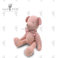 China ODM OEM Azo Free Custom Animal Toys Stuffed Striped Red Jonit Bear EN71 Cotton for sale