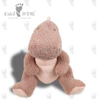 China ODM Soothing Stuffed Animal Embroidery Logo Grey Dinosaur Plush CE for sale