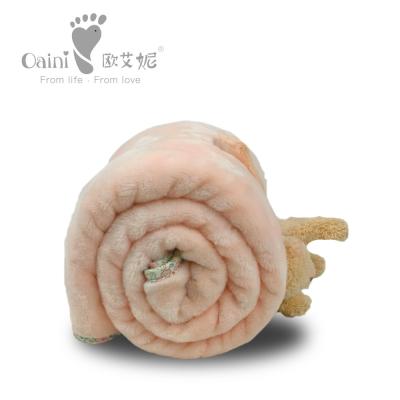 China Customised Animal Shaped Infant Soft Stuffed Sheet 92 X 80cm Blanket Baby Loveable for sale