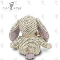 China Striped Rabbit  Doll Plush Toy Presents Brown Bunny Stuffed Animal 21 X 15cm for sale