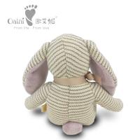 China Striped Rabbit  Doll Plush Toy Presents Brown Bunny Stuffed Animal 21 X 15cm for sale
