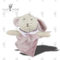 China Loveable Stuffed Baby Comforter Toy Huggable Square Comforter 26 X 26cm for sale