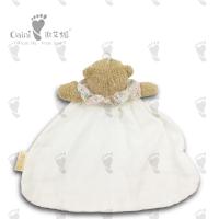 China 27 X 30cm Square Baby Comforter Toy Huggable Teddy Bear Soft Toy Comforter for sale