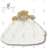 China 27 X 30cm Square Baby Comforter Toy Huggable Teddy Bear Soft Toy Comforter for sale