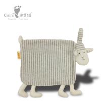 China Customised Huggable Baby Comforter Toy Stripe Sheep Sleep Comforter Toy for sale